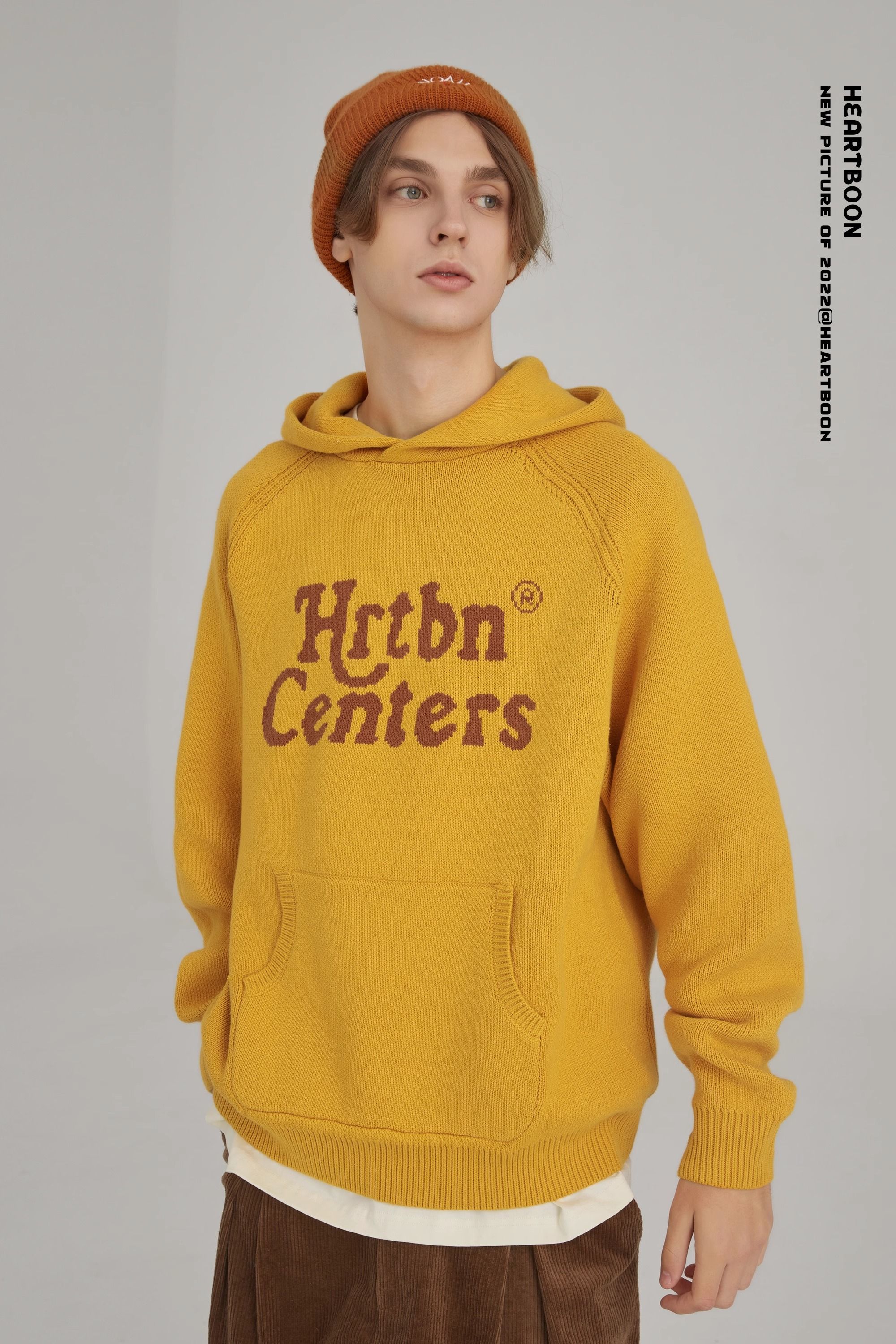 HeartBoon autumn lazy style letter hooded sweater men's trendy brand ...